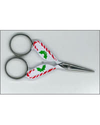 "Candy Cane Scissors (Gold)" | Cross Stitch Item