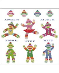 "Sock Monkeys Colorful" by PinoyStitch