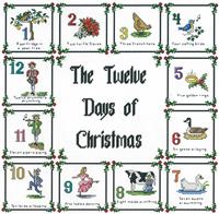"12 Days of Christmas Sampler" by Artecy Cross Stitch