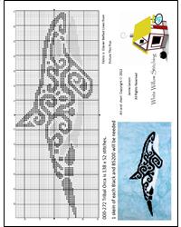 "Tribal Orca" by White Willow Stitching