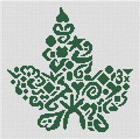 "Tribal Maple Leaf" by White Willow Stitching