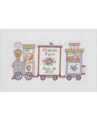 Choo Choo Train Birth Record (cross stitch kit)