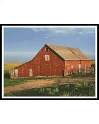 "Red Barn on a Farm" | Cross Stitch Pattern