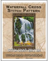"Waterfall Cross Stitch Pattern"