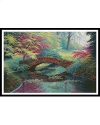 "The Red Stone Bridge" | Cross Stitch Pattern