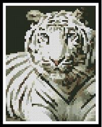"Mini White Tiger" | Cross Stitch Pattern