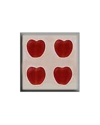 12082 - Small Channeled Heart Matte Ruby | Cross Stitch Item