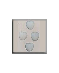 12084 - Small Channeled Heart Matte Opal | Cross Stitch Item