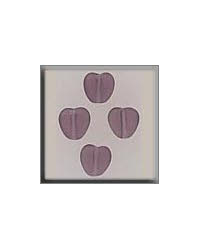 12085 - Small Channeled Heart Matte Amethyst