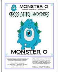 "Monster Letter O" | Cross Stitch Pattern