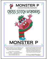 "Monster Letter P" | Cross Stitch Pattern