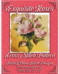 "Exquisite Roses Cross Stitch Pattern"