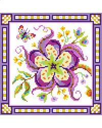 "Jacobean Flower No.1 Lavender"