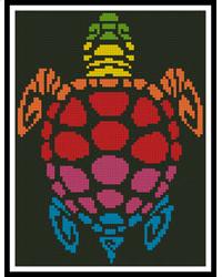 "Mini Rainbow Turtle" | Cross Stitch Pattern