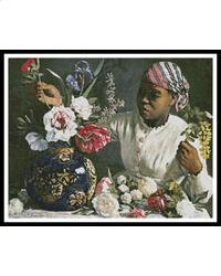 "African Woman with Peonies 2"