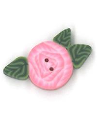 Tiny Pink Rose Button | Cross Stitch Item