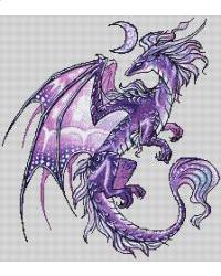 "Dragon of a Violet Moon, by Alvia Alcedo"