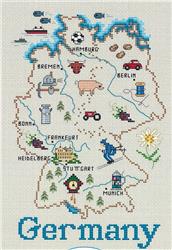 "Germany Map" | Cross Stitch Pattern