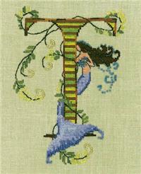 "Letters From Mermaids-T" | Cross Stitch Pattern