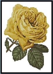 "Mini Yellow Rose 2" | Cross Stitch Pattern