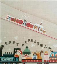 "Santa's Train Table Runner" | Cross Stitch Pattern