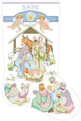 "Nativity with Angels Stocking"