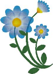 "Happy Blue Flowers" | Cross Stitch Pattern