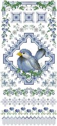 "Bird Sampler Blue Bird" | Cross Stitch Pattern