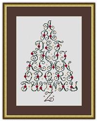 "Christmas Tree Alphabet Holiday Sampler"