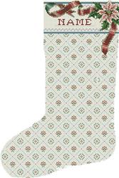 "Poinsettia Cuff Heirloom Stocking,"