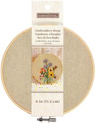 Natural Embroidery Hoop W/Fabric 6 | Cross Stitch Item