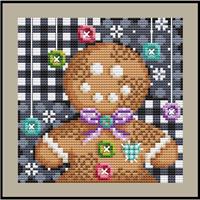"Patchwork Gingerbread Man" | Cross Stitch Pattern