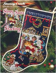 "Sleepy Santa Stocking" | Cross Stitch Pattern