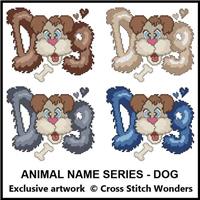 "Animal Name Series - DOG" | Cross Stitch Pattern