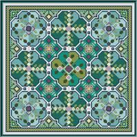 "Turquoise & Teal" | Cross Stitch Pattern