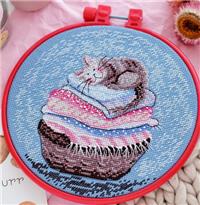 "Kitty" | Cross Stitch Kit at Everything Cross Stitch
