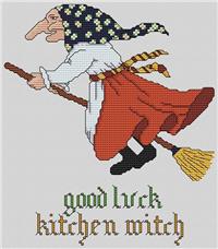 "Good Luck Kitchen Witch" | Cross Stitch Pattern