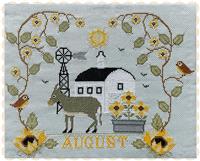 "Barn Calendar August" | Cross Stitch Pattern