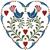 "Rosemaling Heart 1" | Cross Stitch Pattern