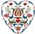 "Rosemaling Heart 4" | Cross Stitch Pattern