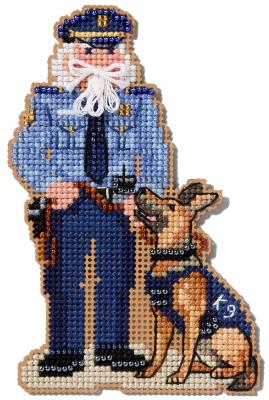 Police Officer Santa | Cross Stitch Kit