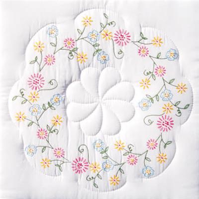 Circle of Flowers Quilt Blocks (stamped cross stitch)