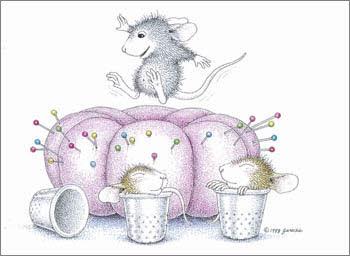 "On Pins And Needles (House Mouse)" by Heaven And Earth Designs