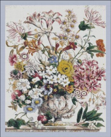 "Twelve Months of Flowers - October" by PinoyStitch