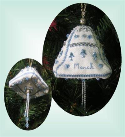 "March Bell Heirloom Ornament" by Pine Glen Designs