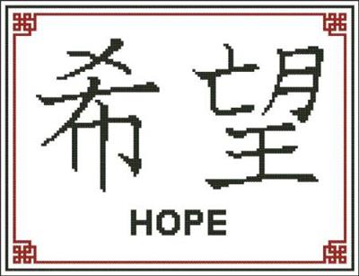 Kanji Symbols Hope