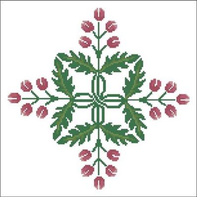 "Floral Ornamental #091 Cherry Beans" by PinoyStitch