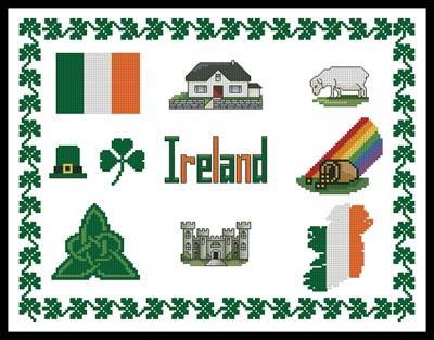 "Ireland Sampler" by Artecy Cross Stitch