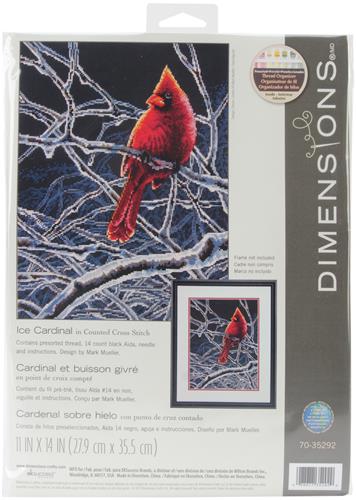 Ice Cardinal (cross stitch kit)