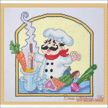 "Soup Chef" by Cross Stitching Art